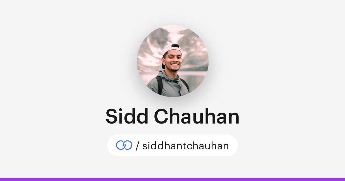 Sidd Chauhan (/siddhantchauhan) · solo.to