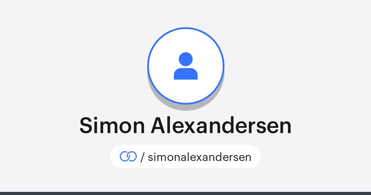 Simon Alexandersen (/simonalexandersen) · solo.to