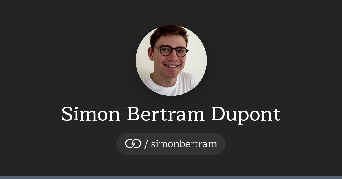 Simon Bertram Dupont (/simonbertram) · solo.to