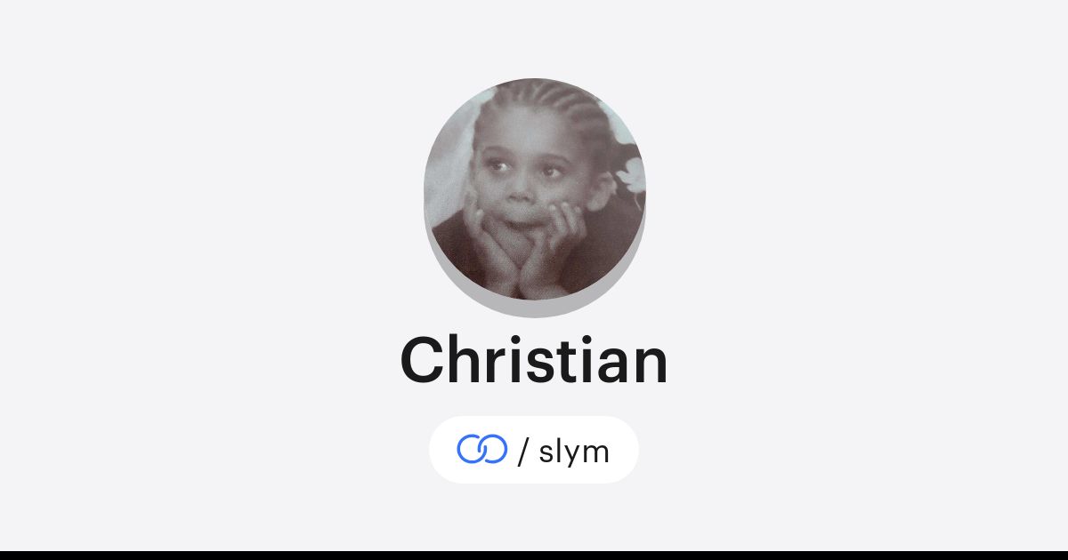Christian (/slym) · solo.to