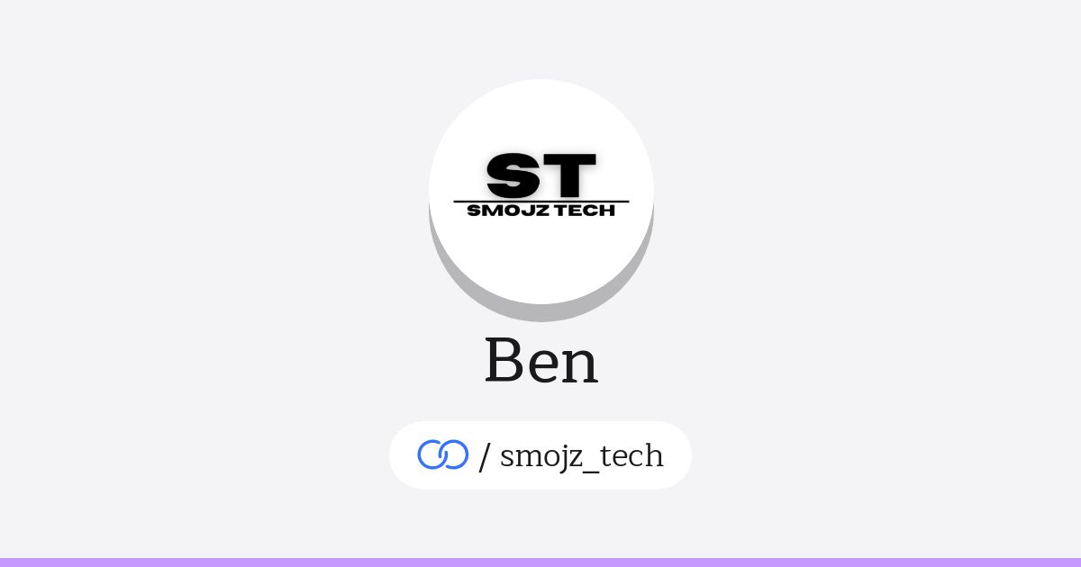Ben (/smojz_tech) · solo.to