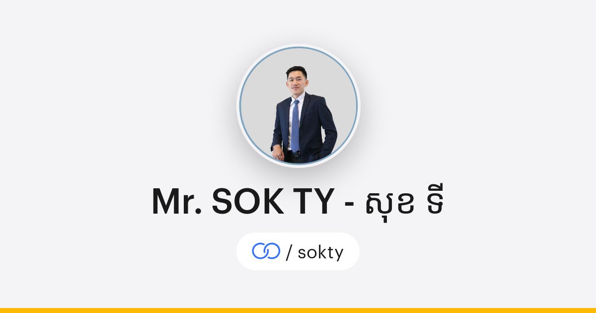 Mr. SOK TY - សុខ ទី (/sokty) · solo.to