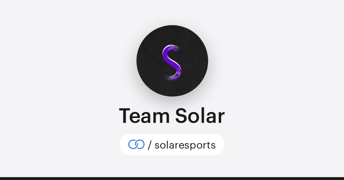 Team Solar (/solaresports) · solo.to