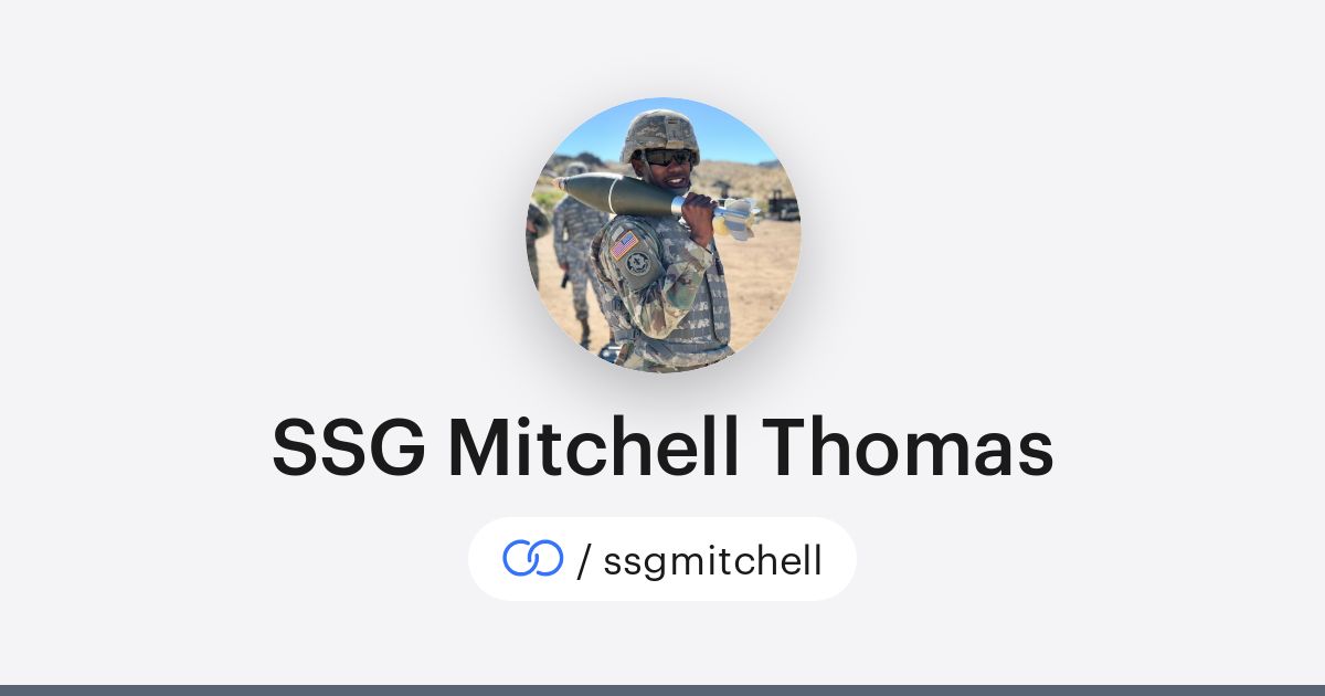 SSG Mitchell Thomas (/ssgmitchell) · solo.to