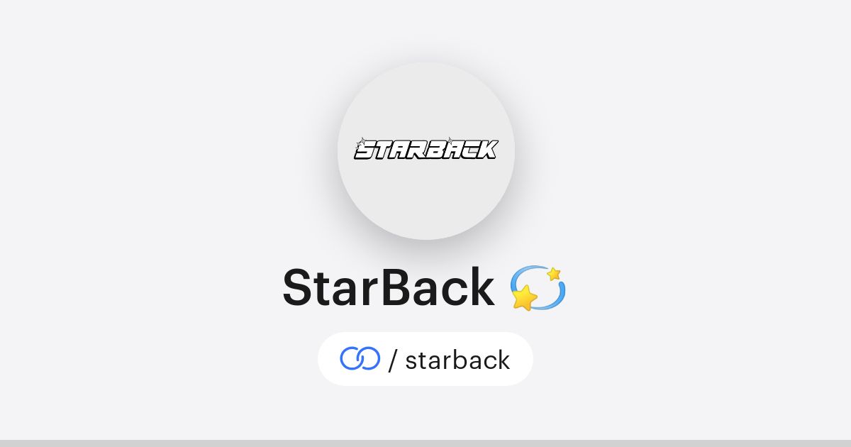 StarBack 💫 (/starback) · solo.to