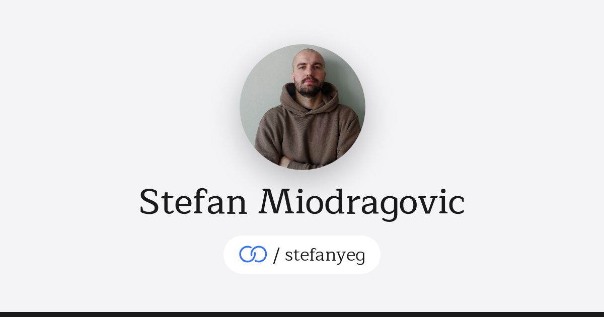 Stefan Miodragovic (/stefanyeg) · solo.to