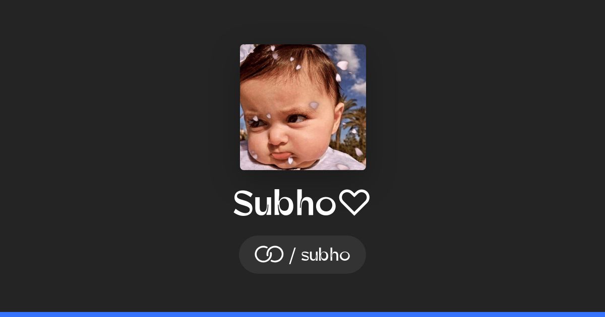 Subho♡ (/subho) · solo.to