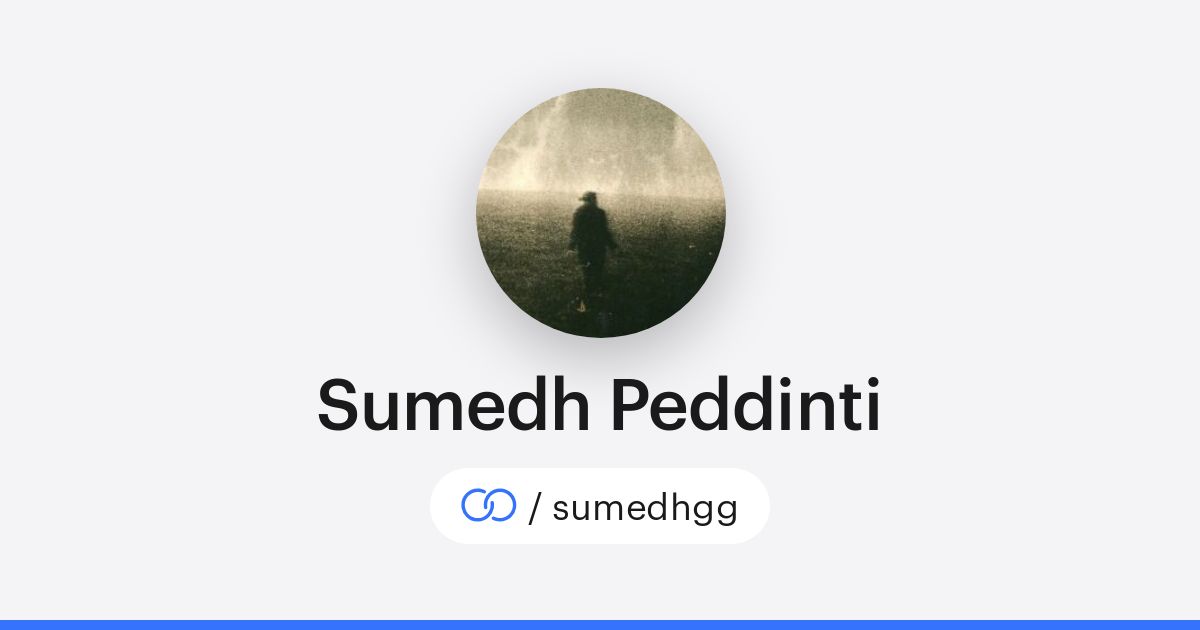 Sumedh Peddinti (/sumedhgg) · solo.to