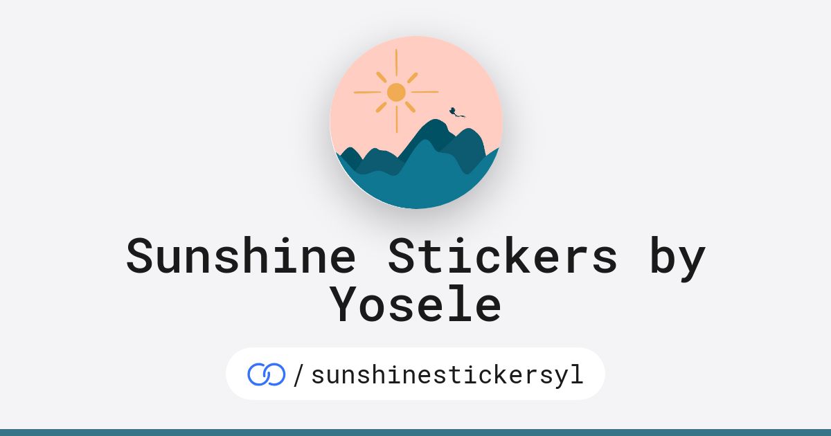 Sunshine Stickers by Yosele (/sunshinestickersyl) · solo.to