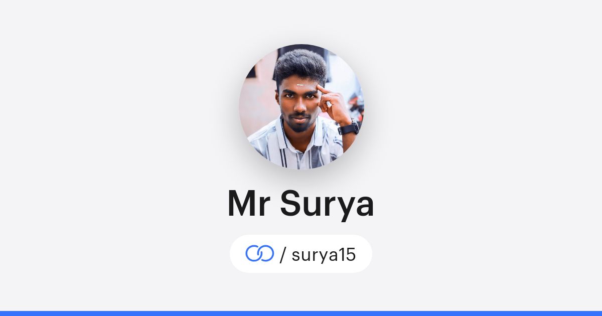 Mr Surya (/surya15) · solo.to