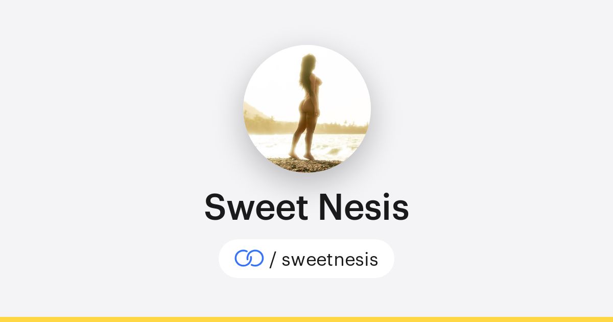 Sweet Nesis (/sweetnesis) · solo.to