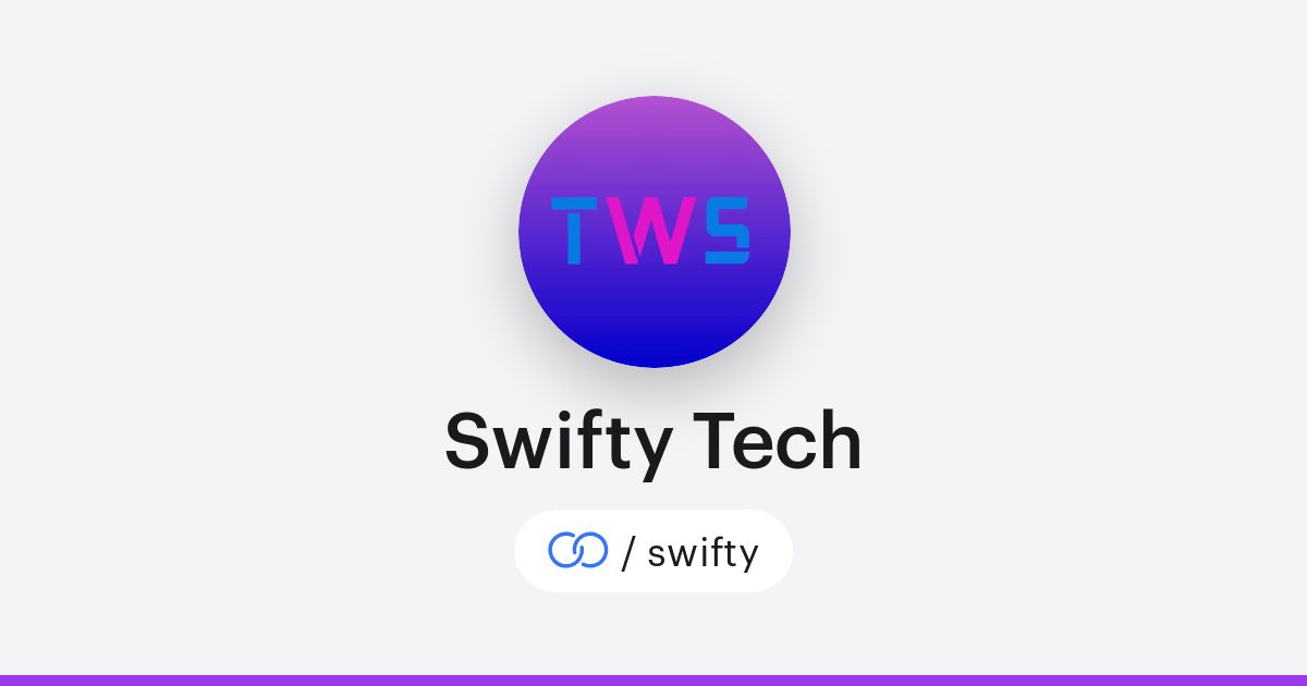 Swifty Tech (/swifty) · solo.to