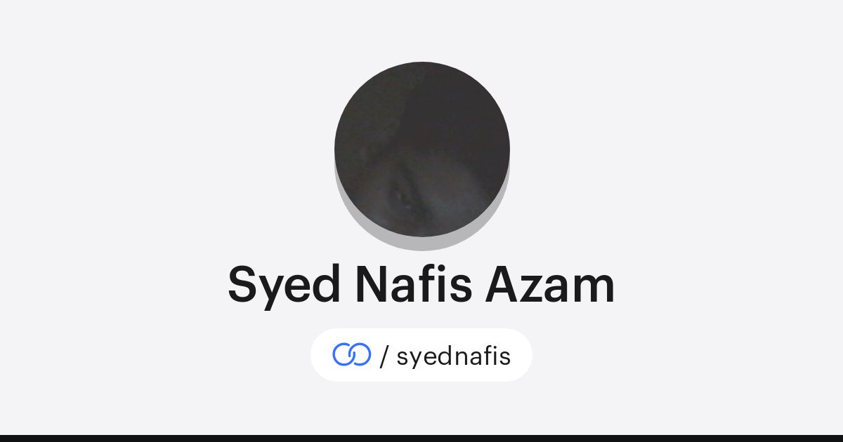 Syed Nafis Azam (/syednafis) · solo.to