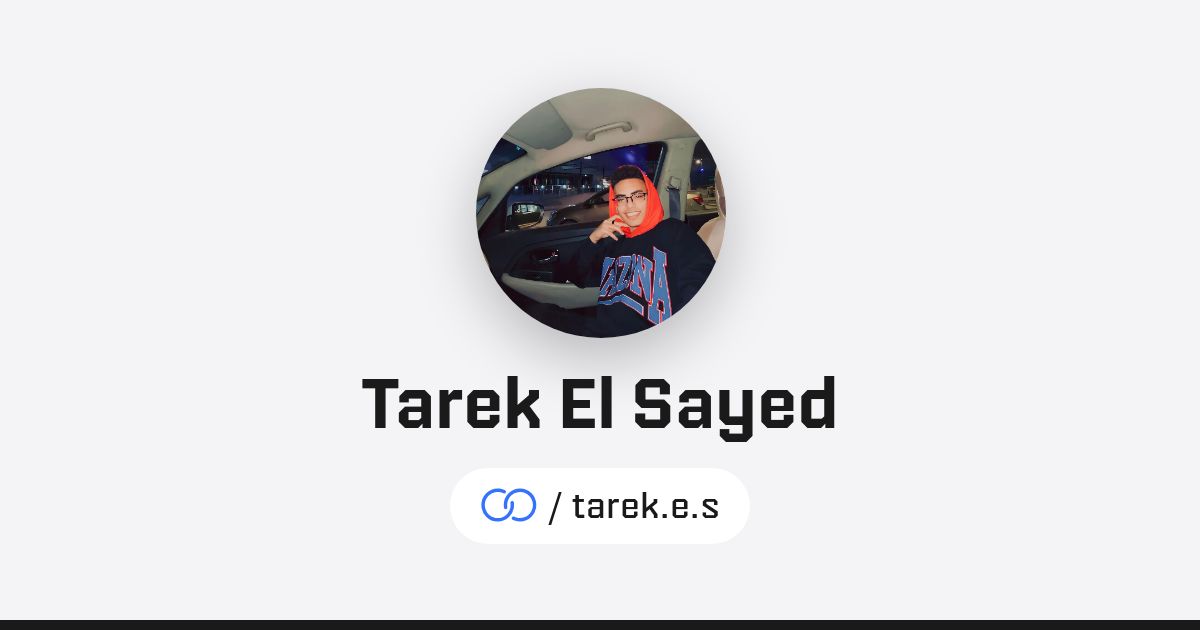 Tarek El Sayed (/tarek.e.s) · solo.to