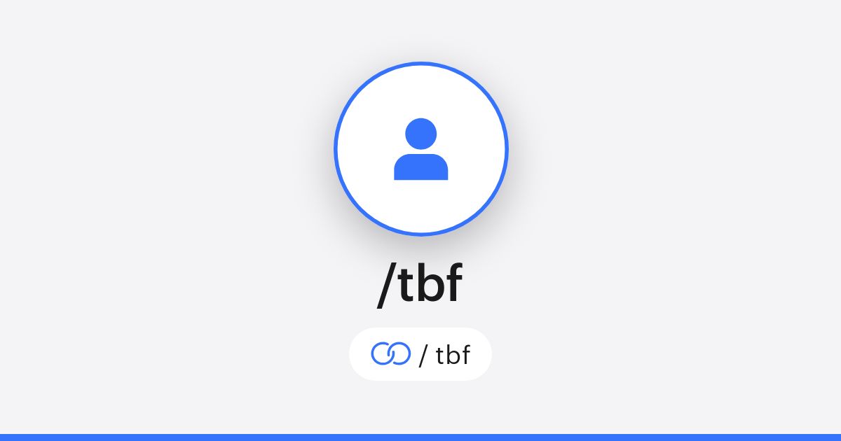 /tbf · solo.to