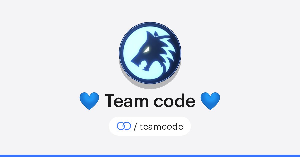 💙 Team code 💙 (/teamcode) · solo.to