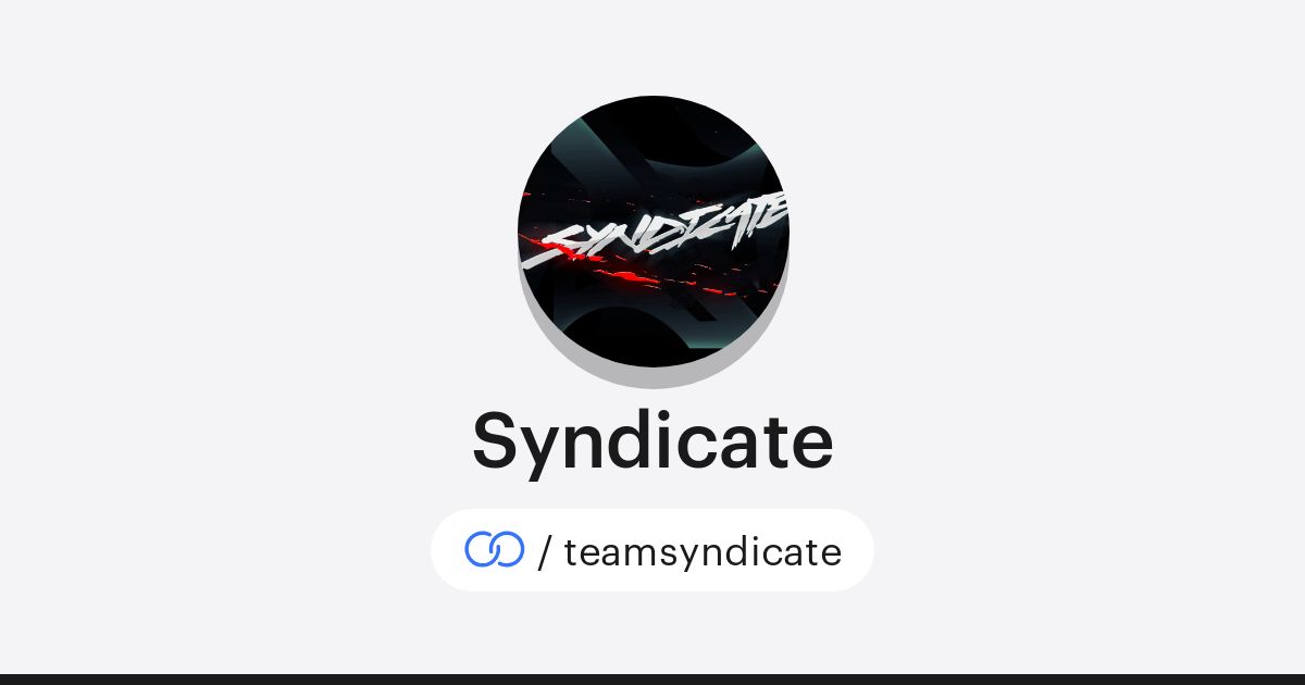 Syndicate (/teamsyndicate) · solo.to