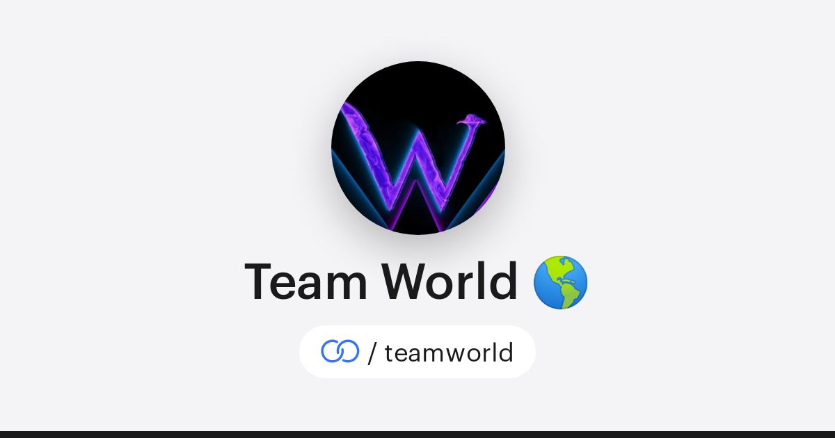 Team World 🌎 (/teamworld) · solo.to
