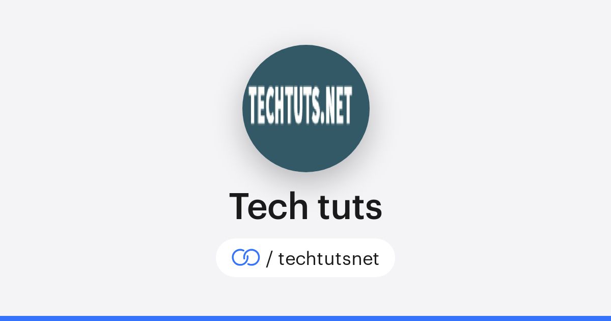 Tech tuts (/techtutsnet) · solo.to