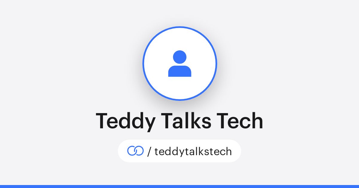 Teddy Talks Tech (/teddytalkstech) · solo.to