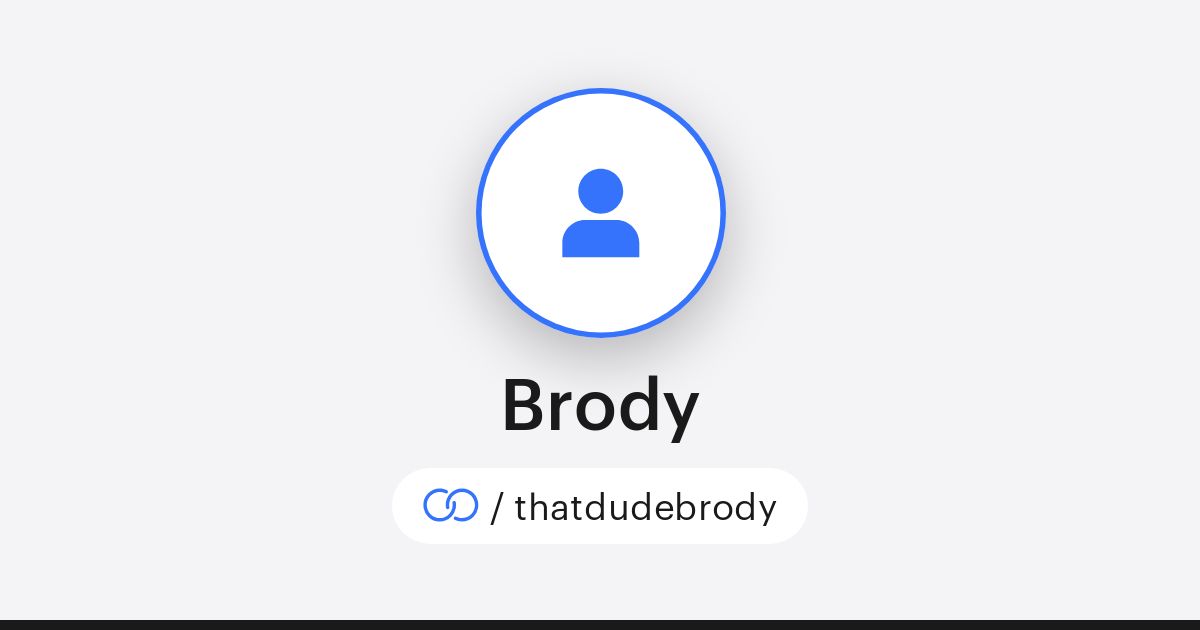 Brody (/thatdudebrody) · solo.to