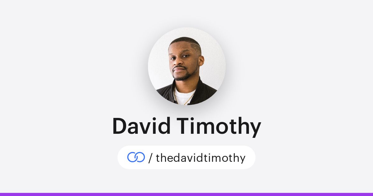 David Timothy (/thedavidtimothy) · solo.to
