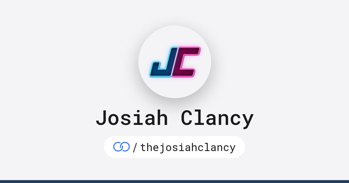 Josiah Clancy (/thejosiahclancy) · solo.to