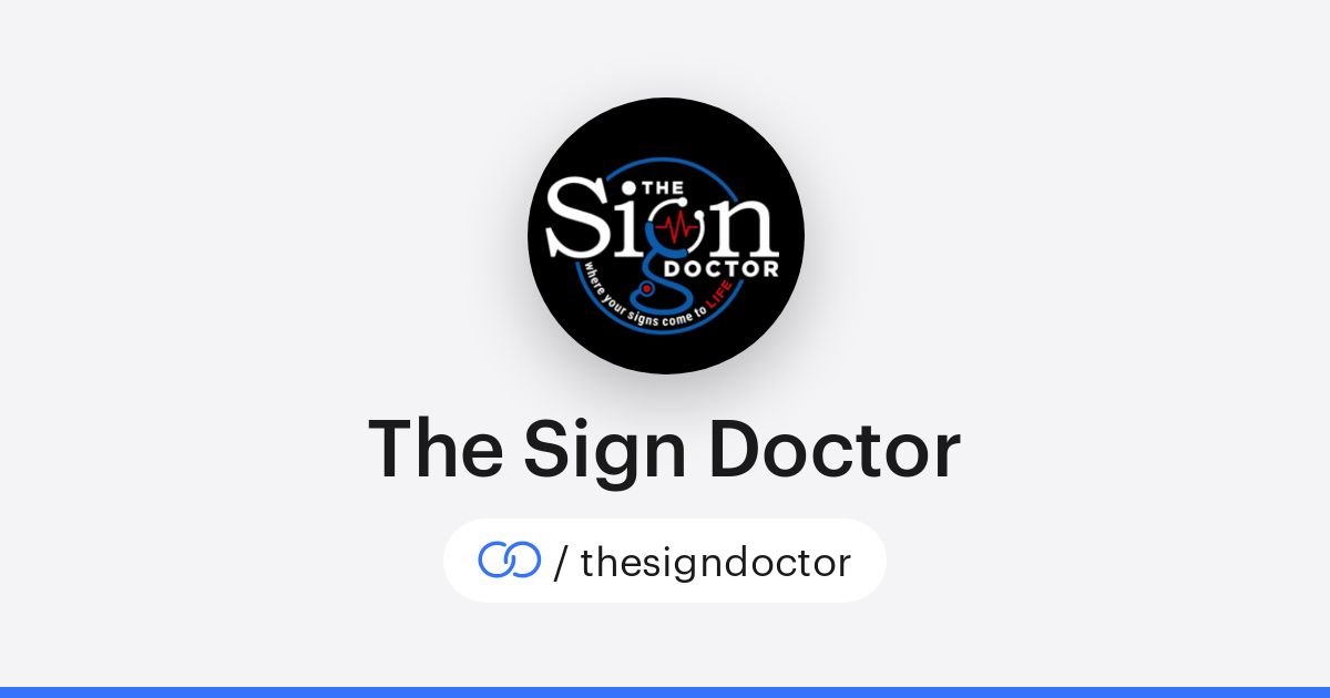 The Sign Doctor (/thesigndoctor) · solo.to