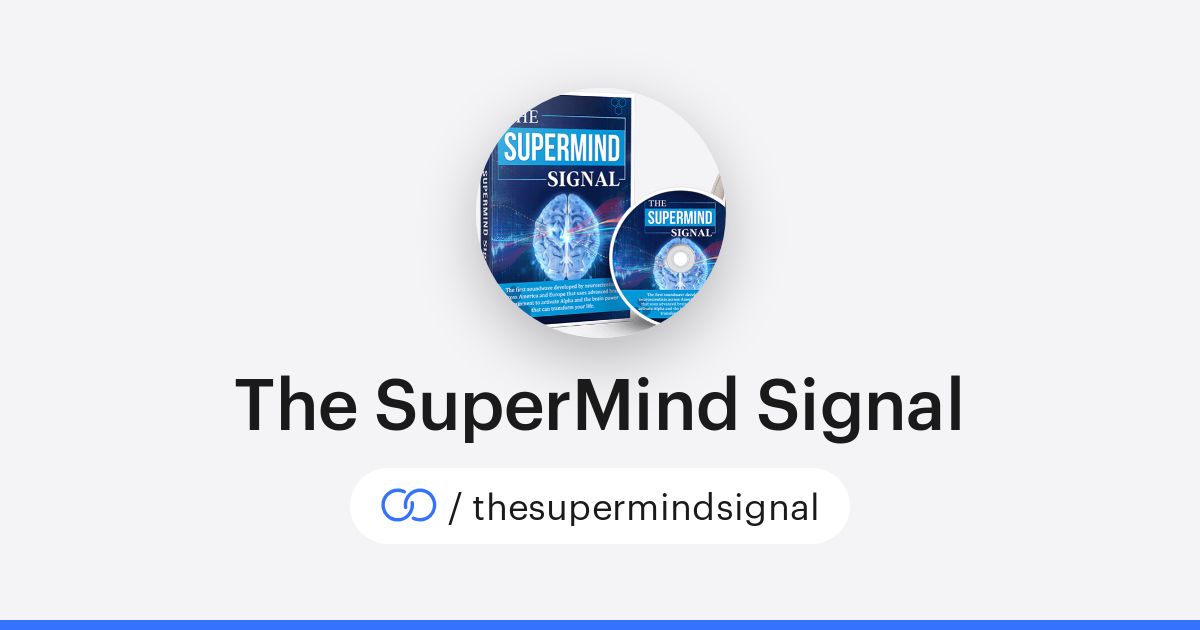 The SuperMind Signal (/thesupermindsignal) · solo.to