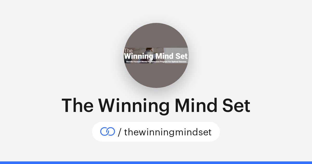 The Winning Mind Set (/thewinningmindset) · solo.to