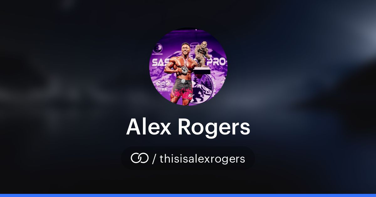 Alex Rogers (/thisisalexrogers) · solo.to