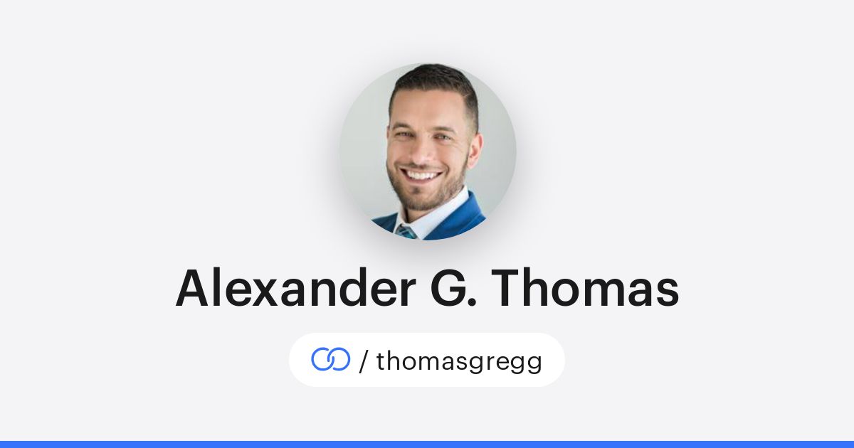 Alexander G. Thomas (/thomasgregg) · solo.to