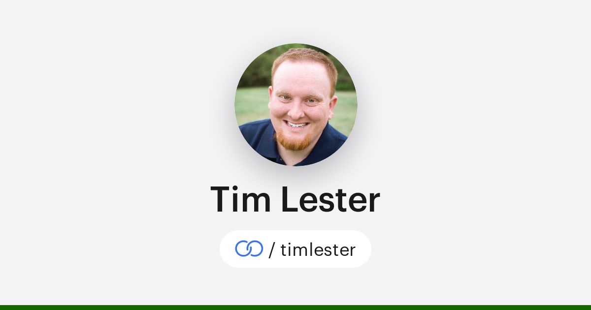 Tim Lester (/timlester) · solo.to
