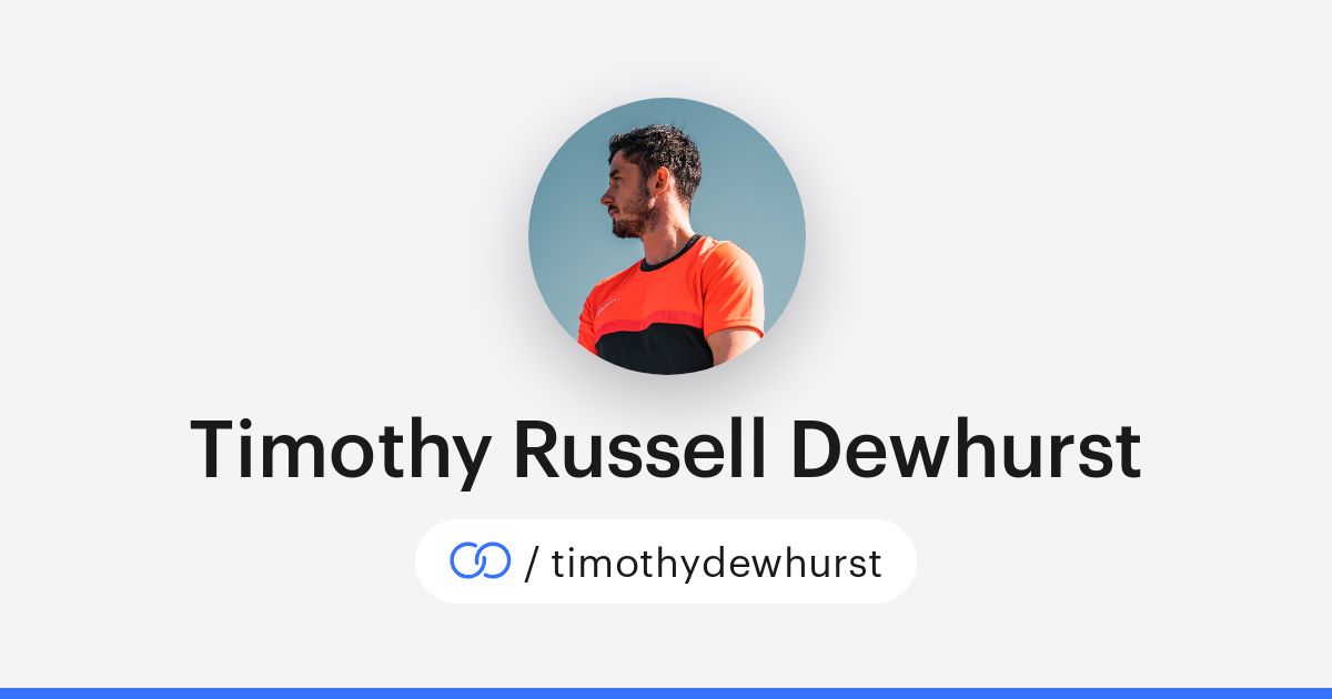 Timothy Russell Dewhurst (/timothydewhurst) · solo.to