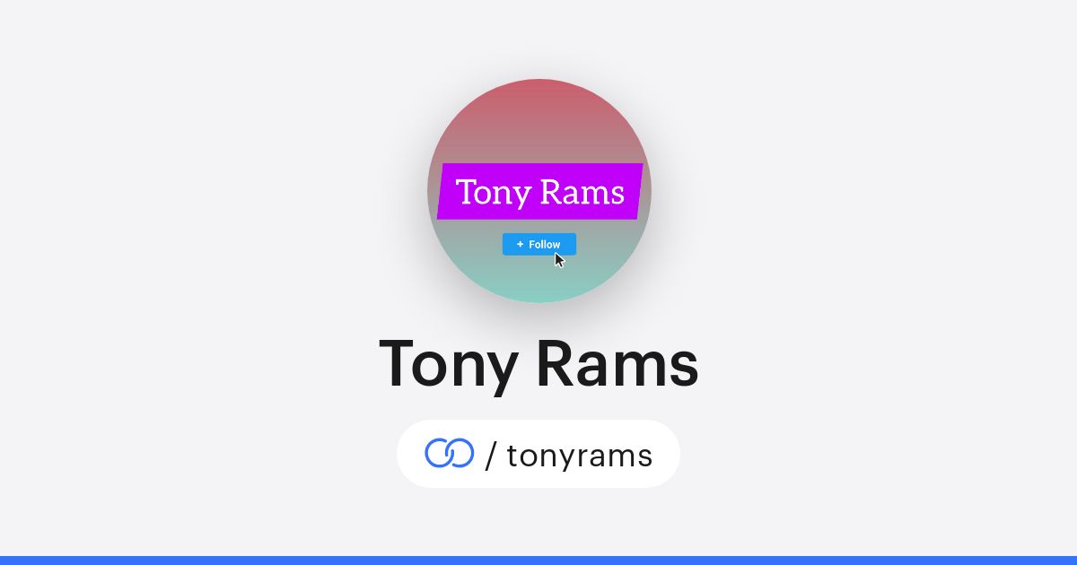 Tony Rams (/tonyrams) · solo.to