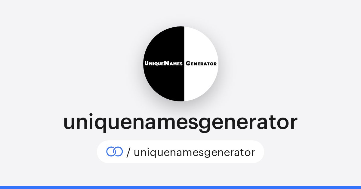 uniquenamesgenerator · solo.to