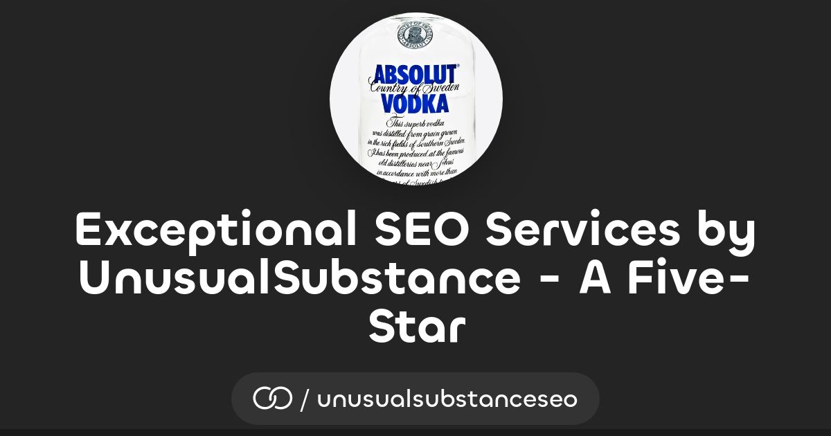 Exceptional SEO Services by UnusualSubstance - A Five-Star (/unusualsubstanceseo) · solo.to