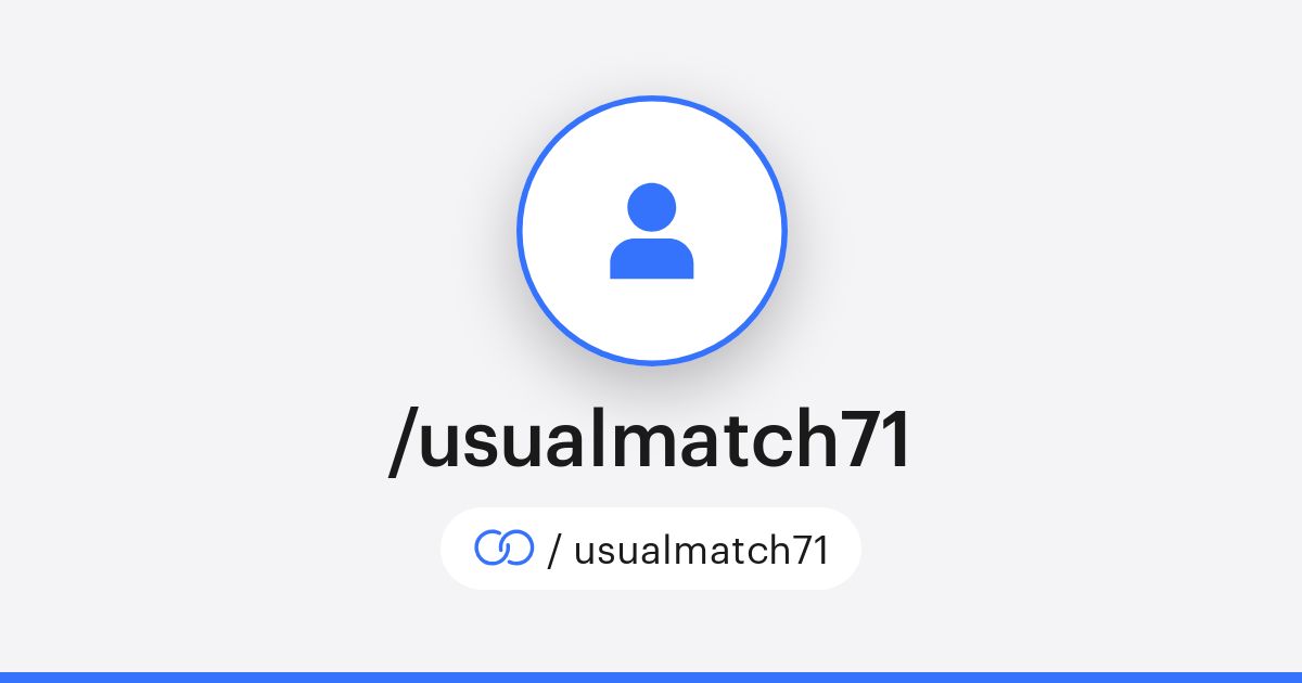 /usualmatch71 · solo.to