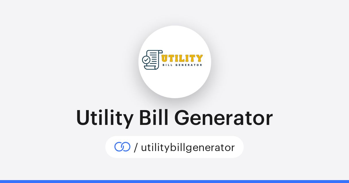 Utility Bill Generator (/utilitybillgenerator) · solo.to