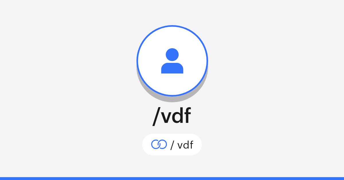 /vdf · solo.to