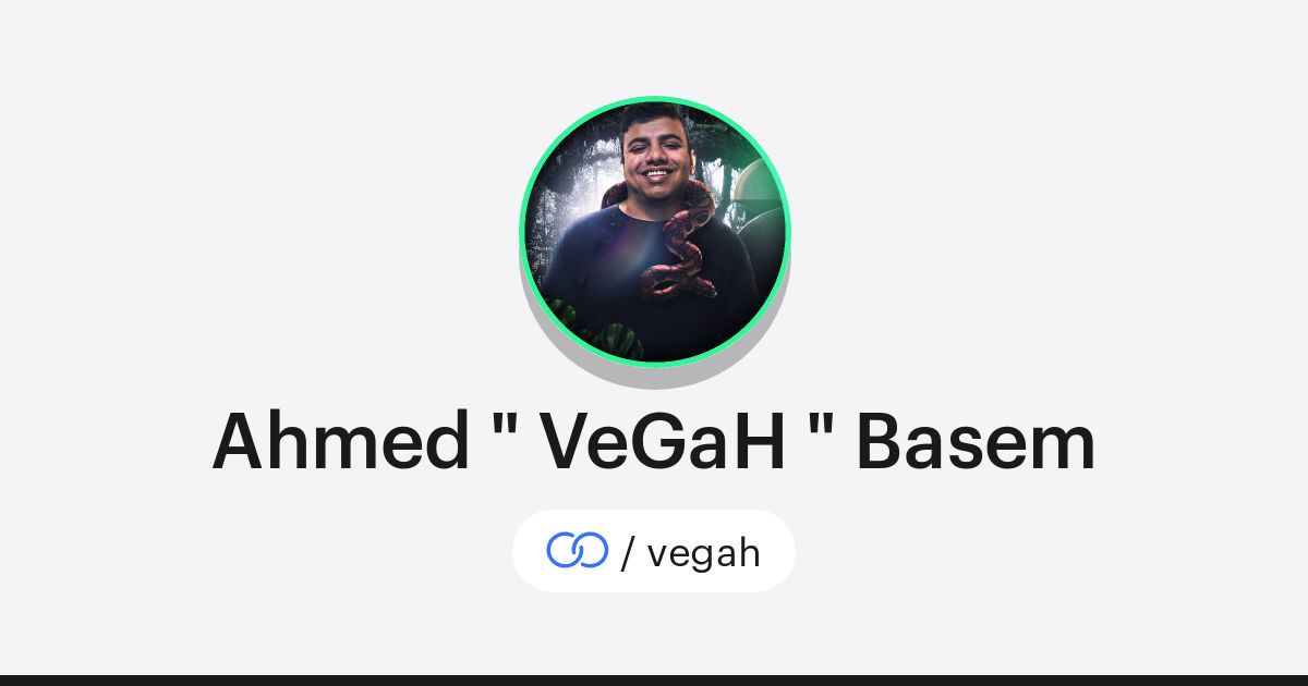Ahmed " VeGaH " Basem (/vegah) · solo.to