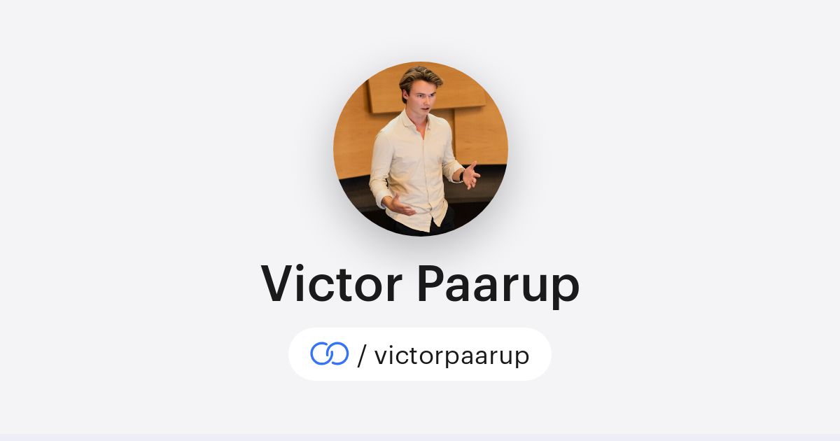 Victor Paarup (/victorpaarup) · solo.to