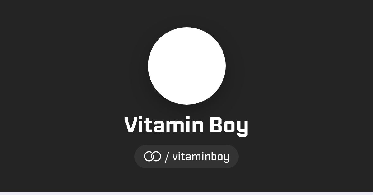 Vitamin Boy (/vitaminboy) · solo.to