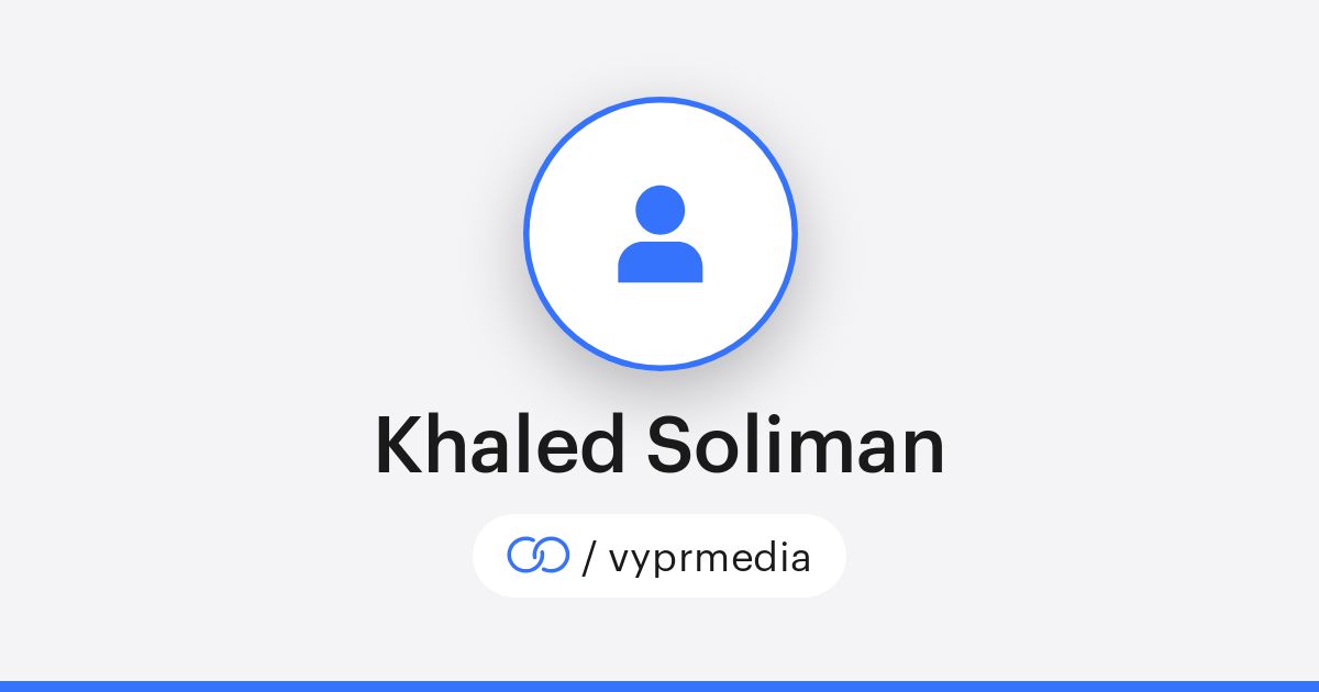 Khaled Soliman (/vyprmedia) · solo.to