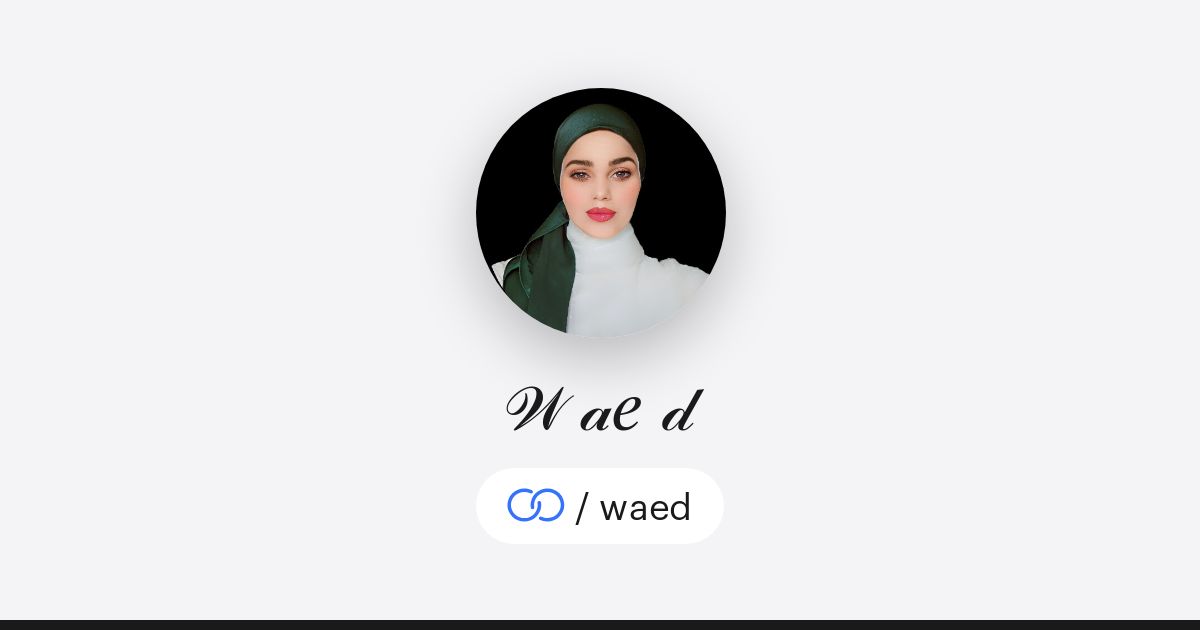 𝒲 𝒶𝑒 𝒹 (/waed) · solo.to