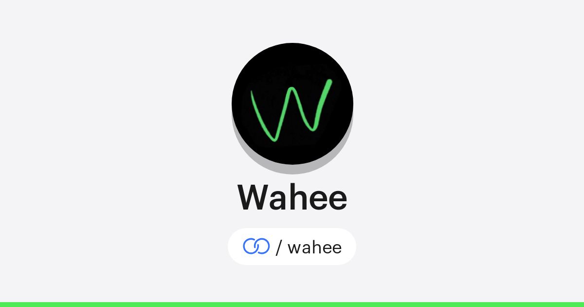 Wahee · solo.to