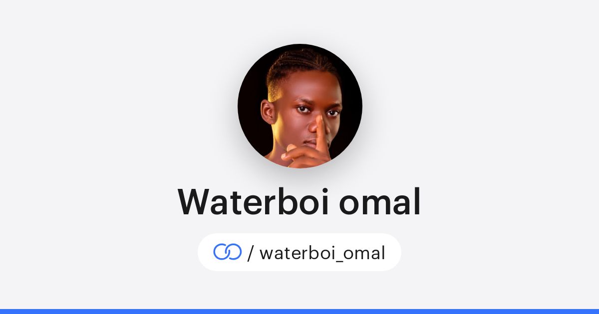 Waterboi omal (/waterboi_omal) · solo.to