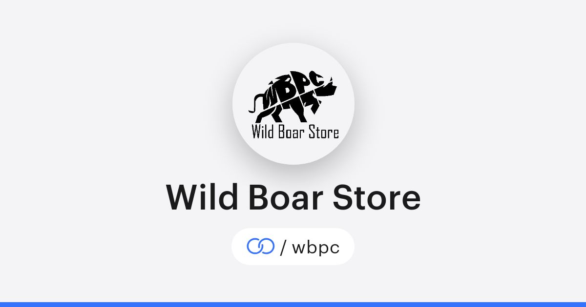 Wild Boar Store (/wbpc) · solo.to