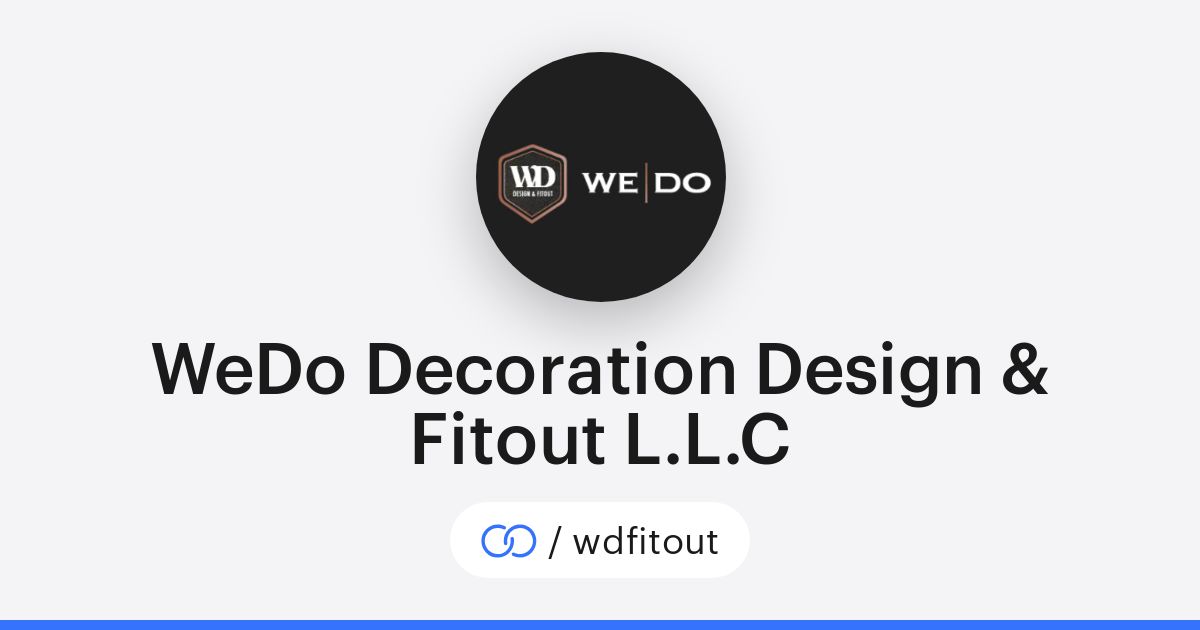 WeDo Decoration Design & Fitout L.L.C (/wdfitout) · solo.to