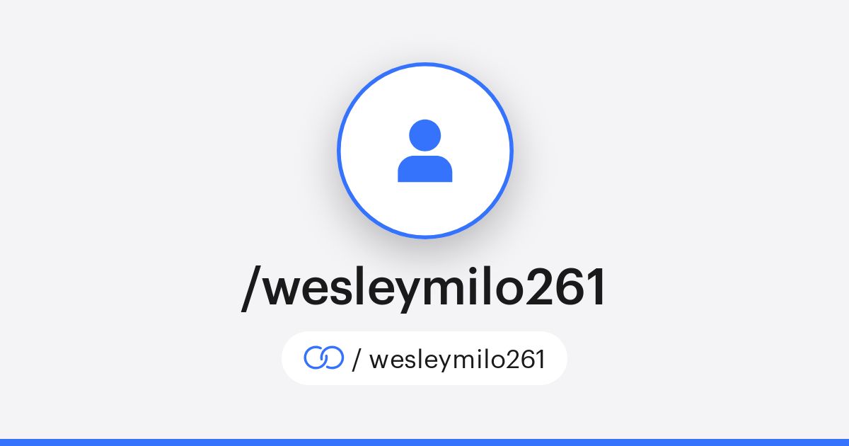 /wesleymilo261 · solo.to